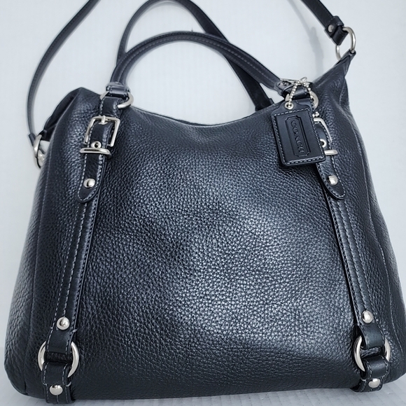 Coach | Bags | Coach 5273 Alexandra Hobo Vintage Pebbled Black Leather ...